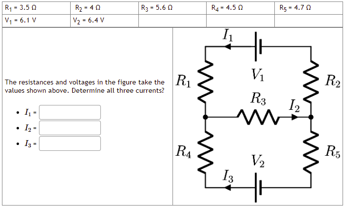 Solved The resistances and voltages in the figure take the | Chegg.com