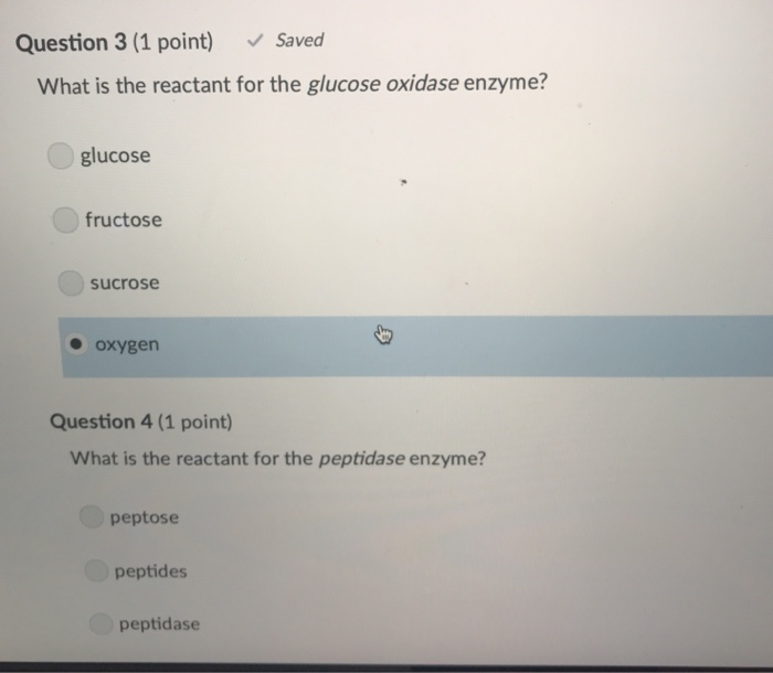 Solved Question 3 (1 point Saved What is the reactant for | Chegg.com Solved Question 3 (1 point Saved What is the reactant for | Chegg.com