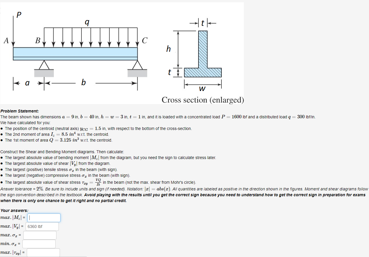 Solved Р 9 tk А B h. t t a + b Cross section (enlarged) | Chegg.com
