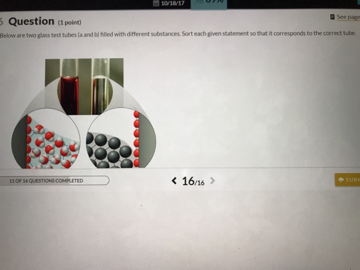 Solved Below are two glass test tubes ( a and b) filled with | Chegg.com