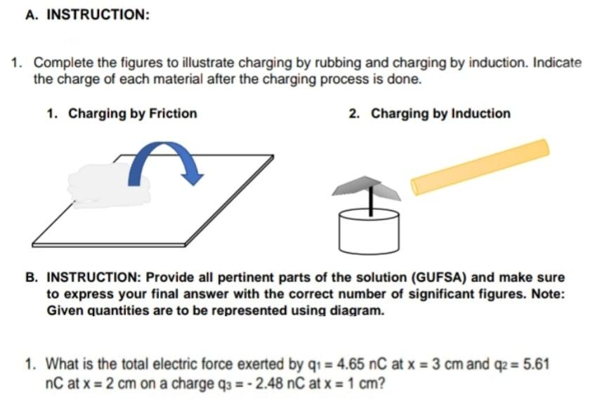 Solved A. INSTRUCTION: 1. Complete the figures to illustrate | Chegg.com