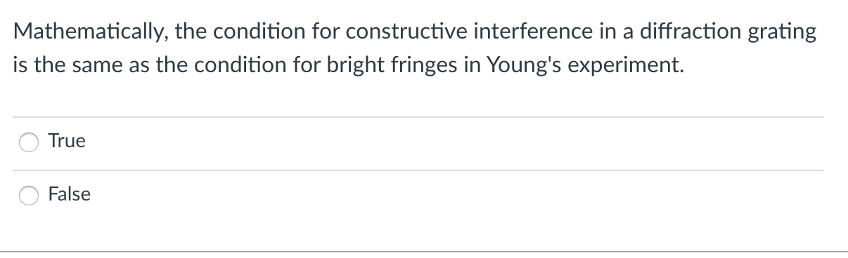 Solved Mathematically, the condition for constructive | Chegg.com