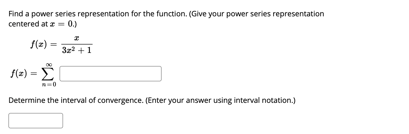 Solved Find a power series representation for the function. | Chegg.com