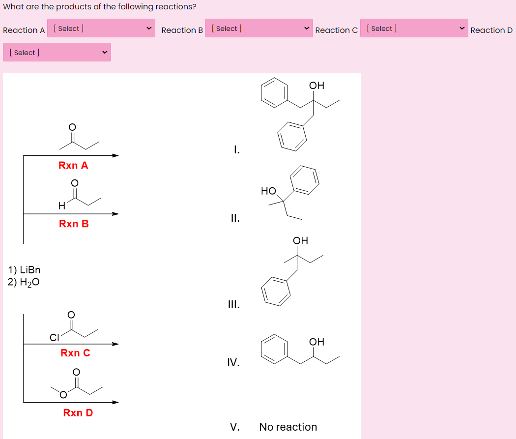 Solved What are the products of the following reactions? | Chegg.com