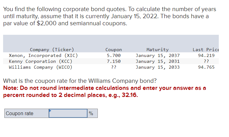 Solved You find the following corporate bond quotes. To | Chegg.com