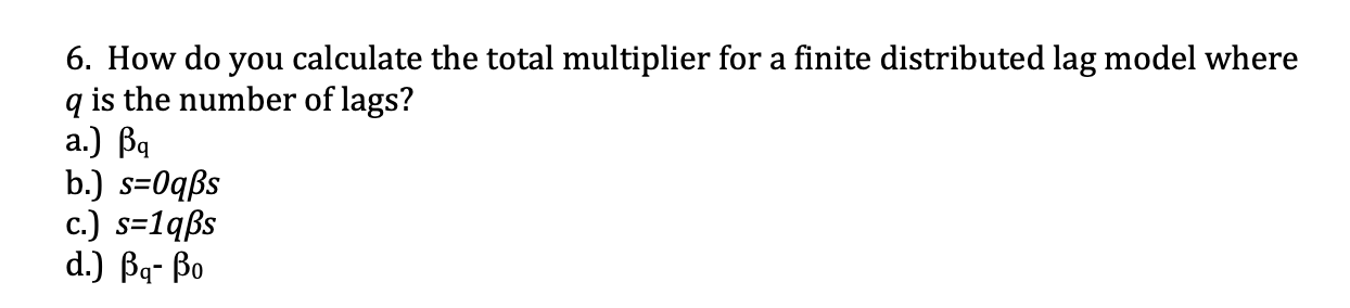 6. How do you calculate the total multiplier for a | Chegg.com