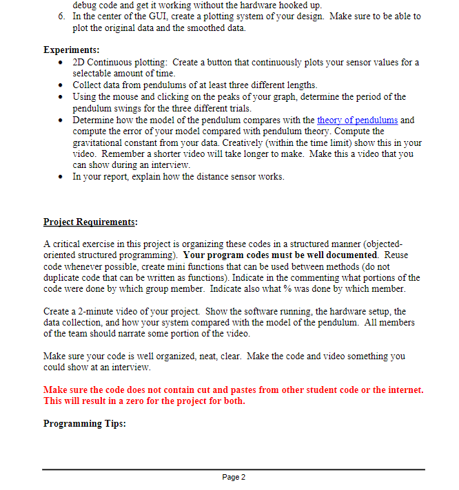 Problem Description: This is a group project, so you | Chegg.com