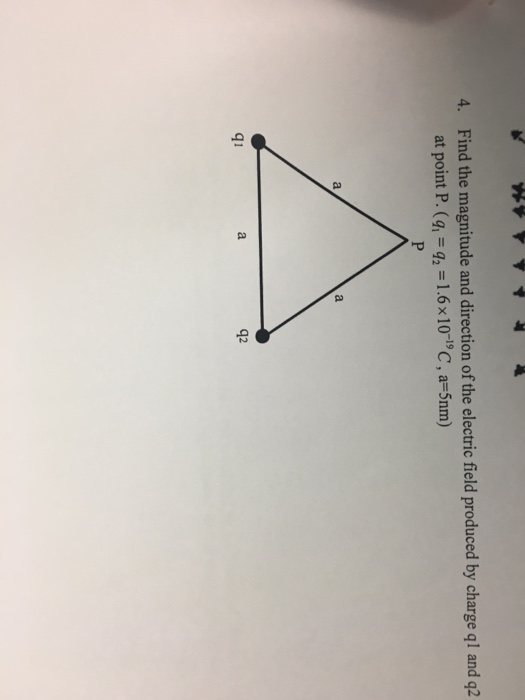 Solved Find the magnitude and direction of the electric | Chegg.com