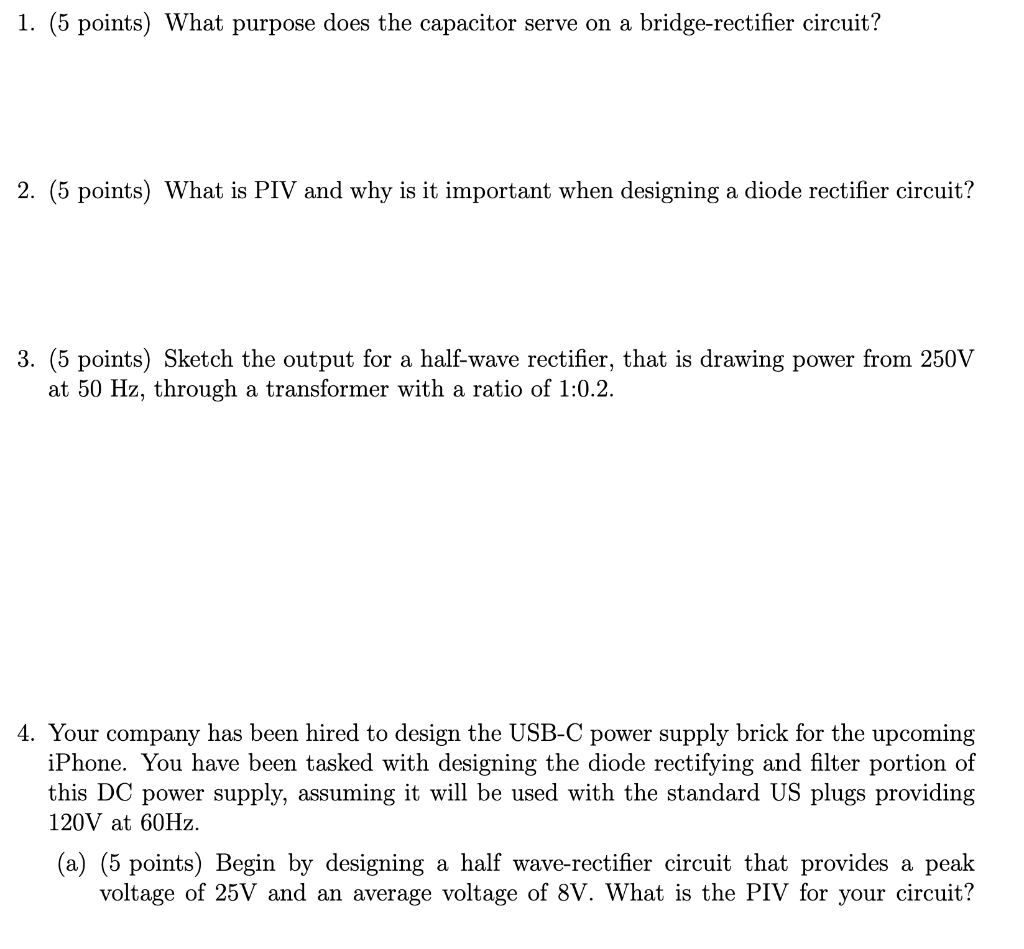 Solved (b) (5 points) Iterate on your design to provide a | Chegg.com