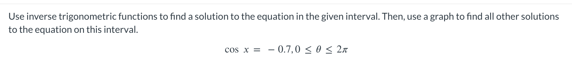 Solved Use inverse trigonometric functions to find a | Chegg.com