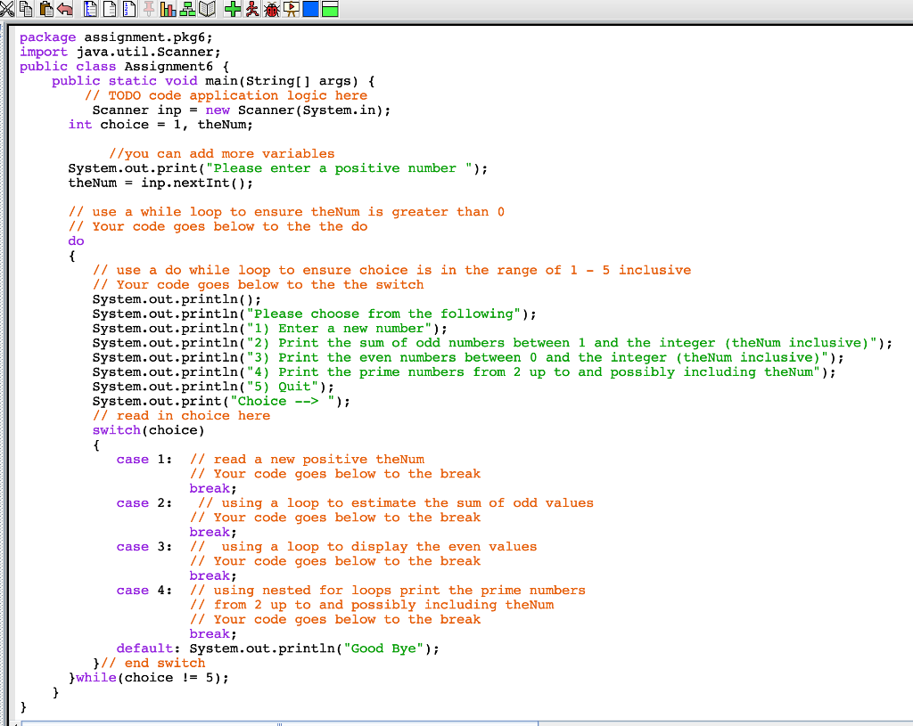 Solved IN JAVA!!! PLEASE FOLLOW THE ORANGE COMMENTS | Chegg.com