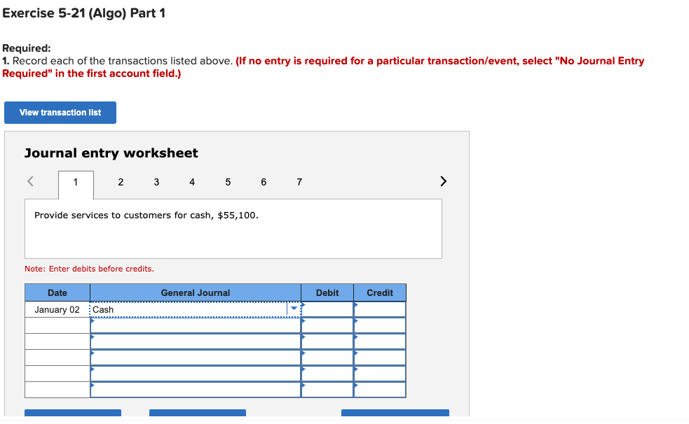 Solved Required information Exercise 5-21 (Algo) Complete | Chegg.com