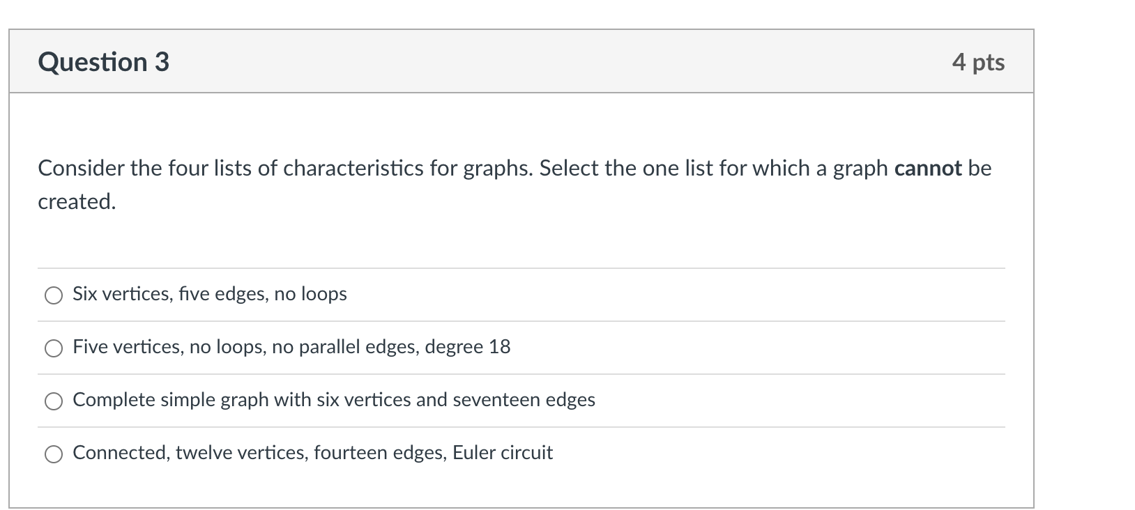 Solved Consider the four lists of characteristics for | Chegg.com