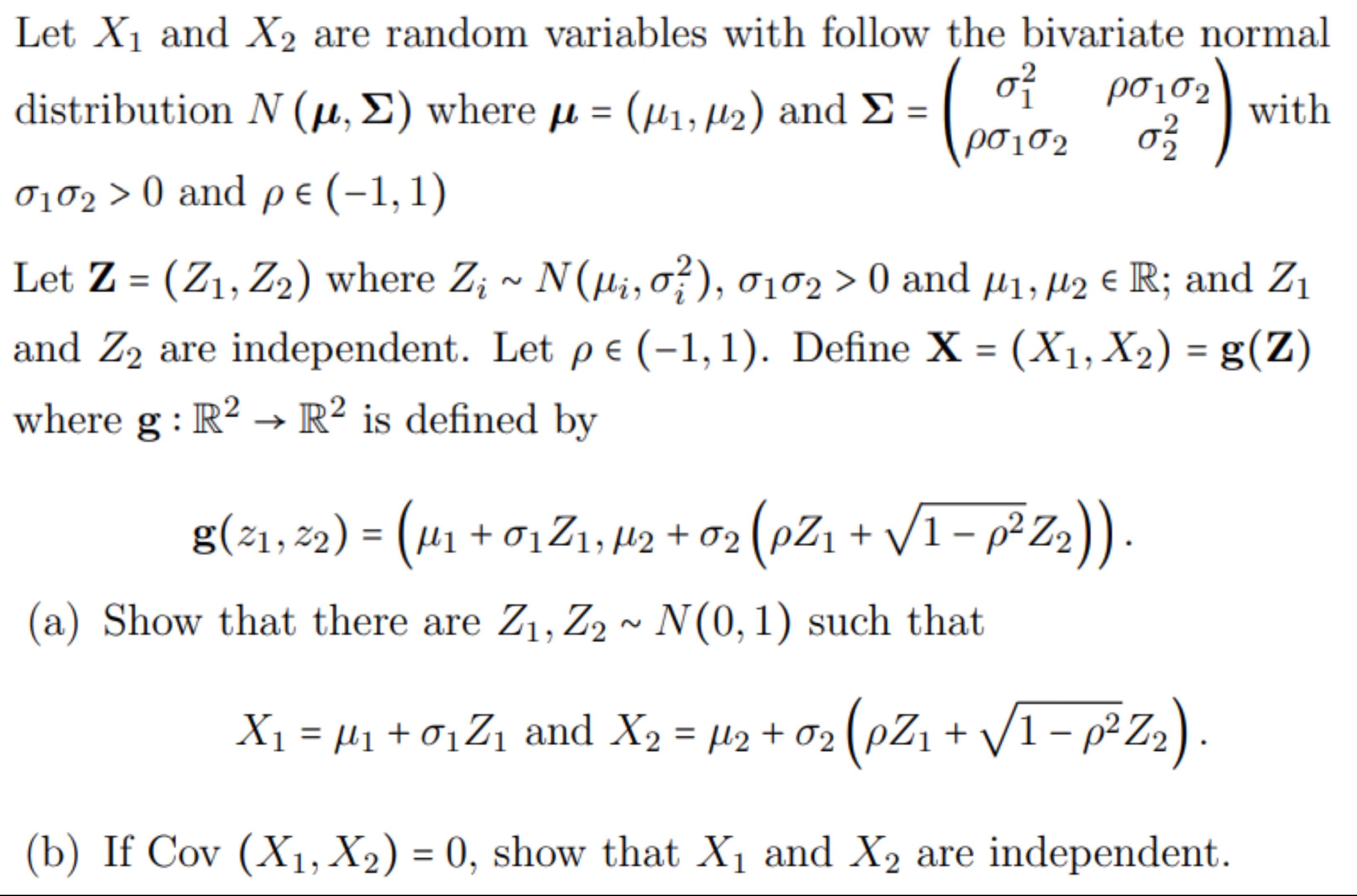 Solved Let X1 and X2 are random variables with follow the | Chegg.com