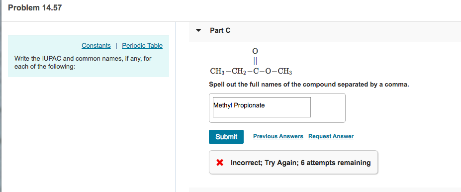 Solved Part B Constants | Periodic Table Write the IUPAC and | Chegg.com