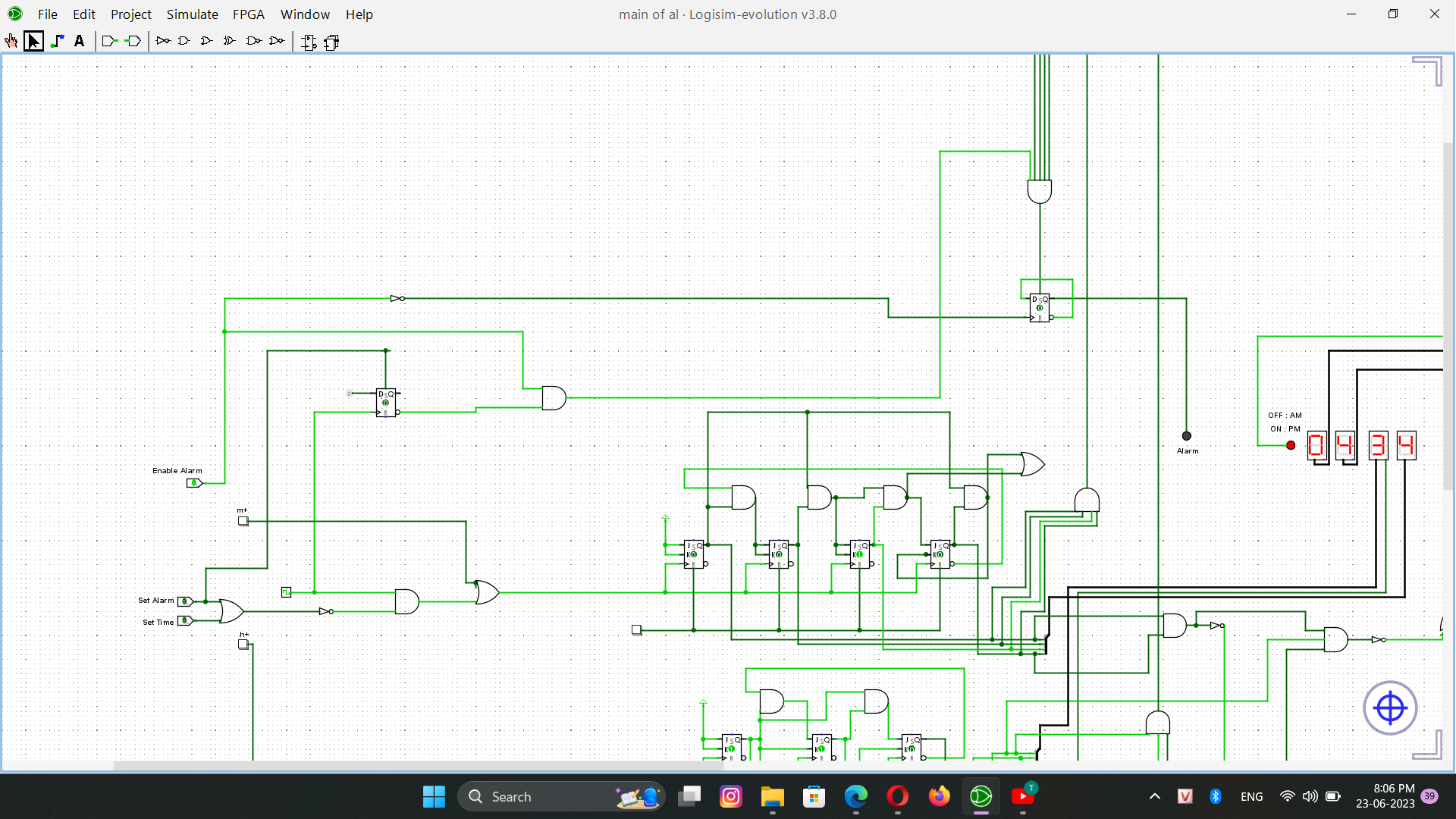 Solved Im designing an alarm clock and im stucking at point | Chegg.com
