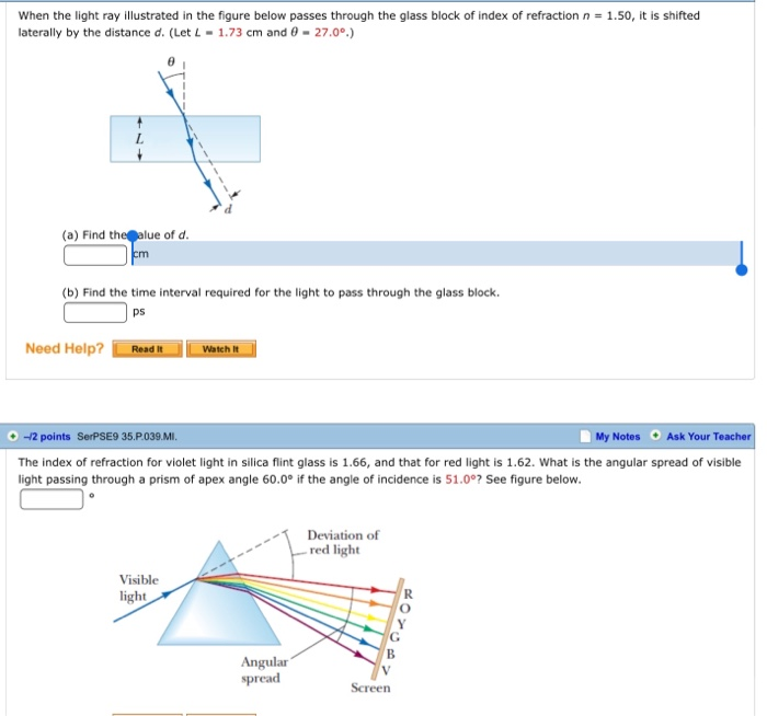 Refraction Of Light Through A Glass Block