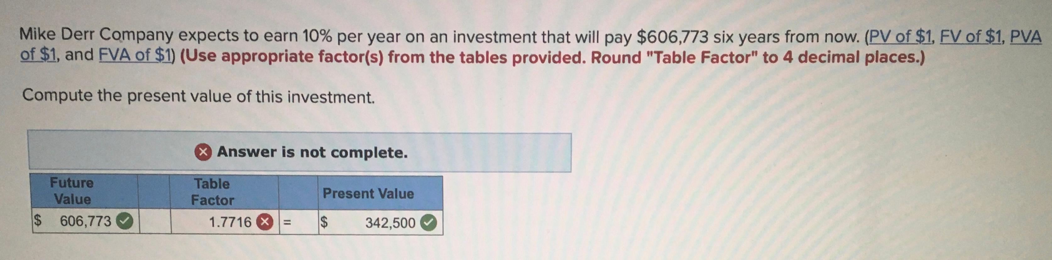 Solved Mike Derr Company expects to earn 10% per year on an | Chegg.com