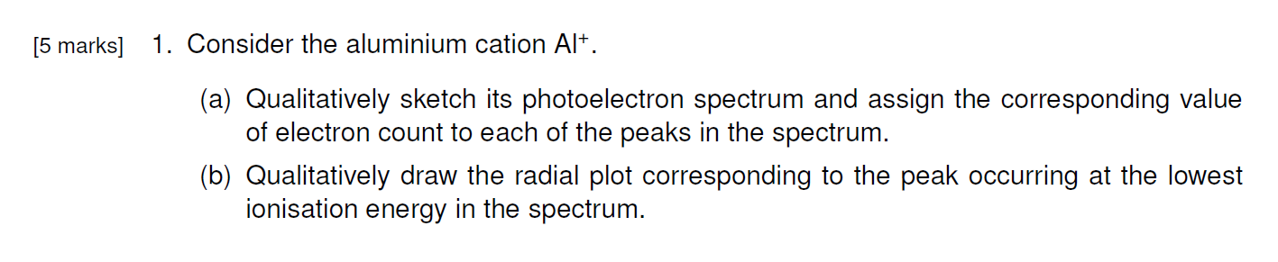 Solved [5 marks] 1. Consider the aluminium cation Alt. (a) | Chegg.com