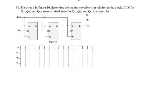 Solved 10. For circuit in figure 10, determine the output | Chegg.com