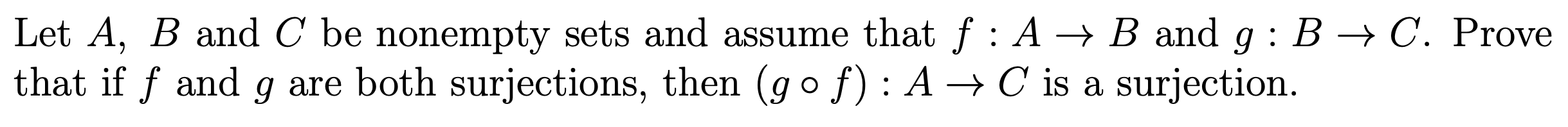 Solved Let A, B and C be nonempty sets and assume that f : A | Chegg.com