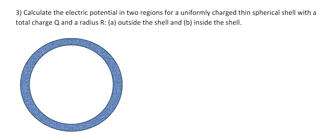 Solved 3) Calculate the electric potential in two regions | Chegg.com