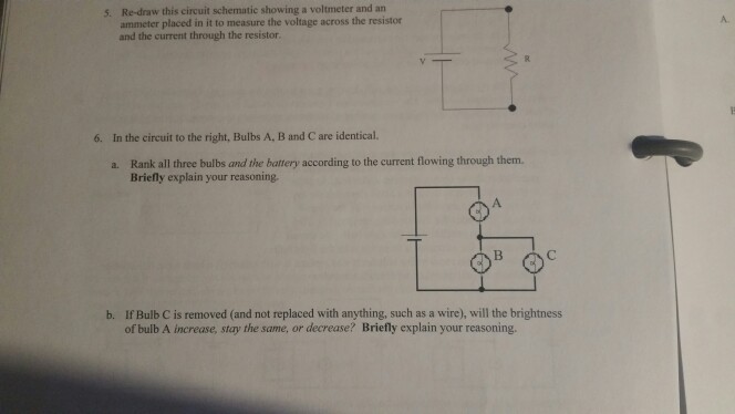 Solved Re-draw this circuit schematic showing a voltmeter | Chegg.com