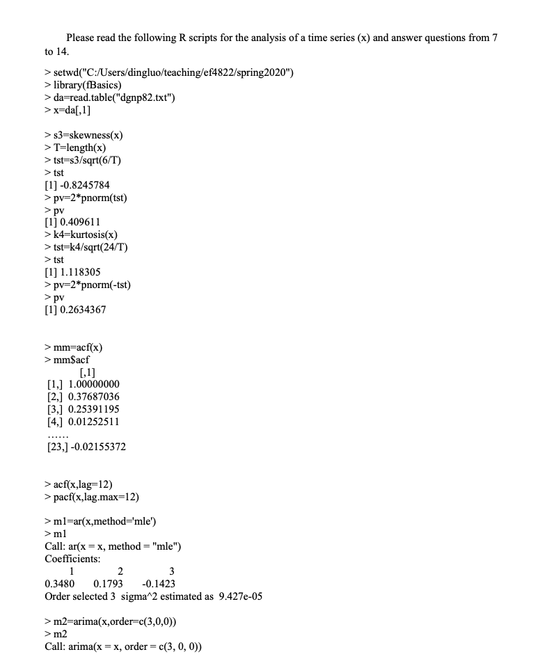 Solved Please read the following R scripts for the analysis | Chegg.com