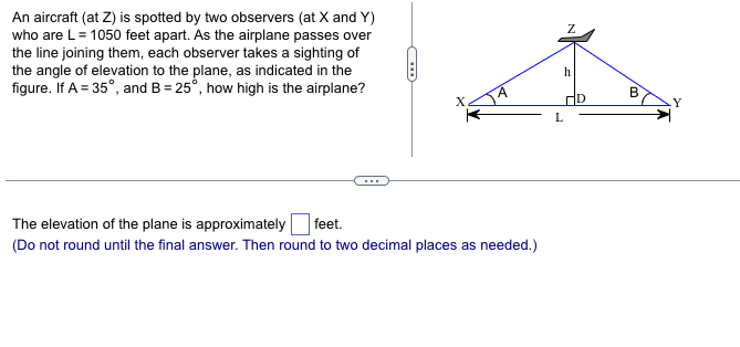 Solved An aircraft (at Z ) is spotted by two observers (at X | Chegg.com
