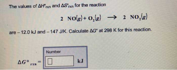 Solved The values of Delta H^degree _rxn and Delta | Chegg.com