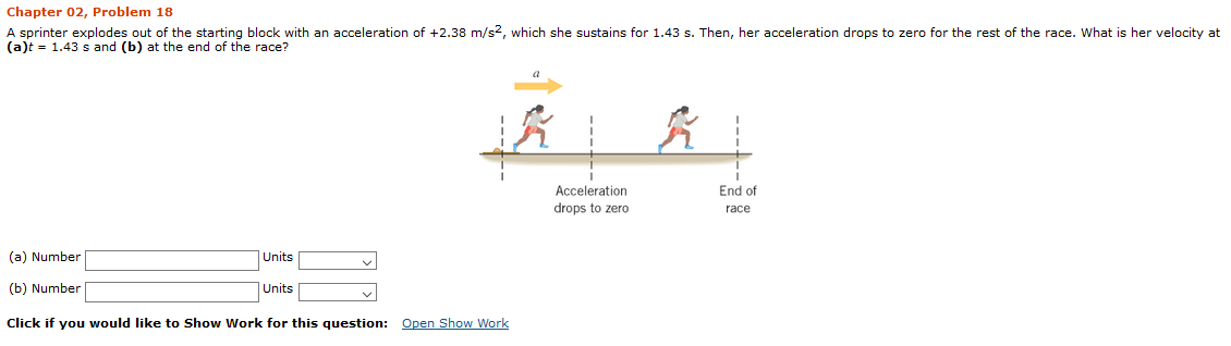 Solved Chapter 02, Problem 18 A sprinter explodes out of the | Chegg.com