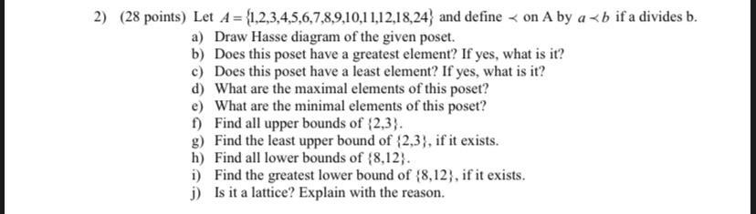 Solved 2) (28 points) Let A = | Chegg.com