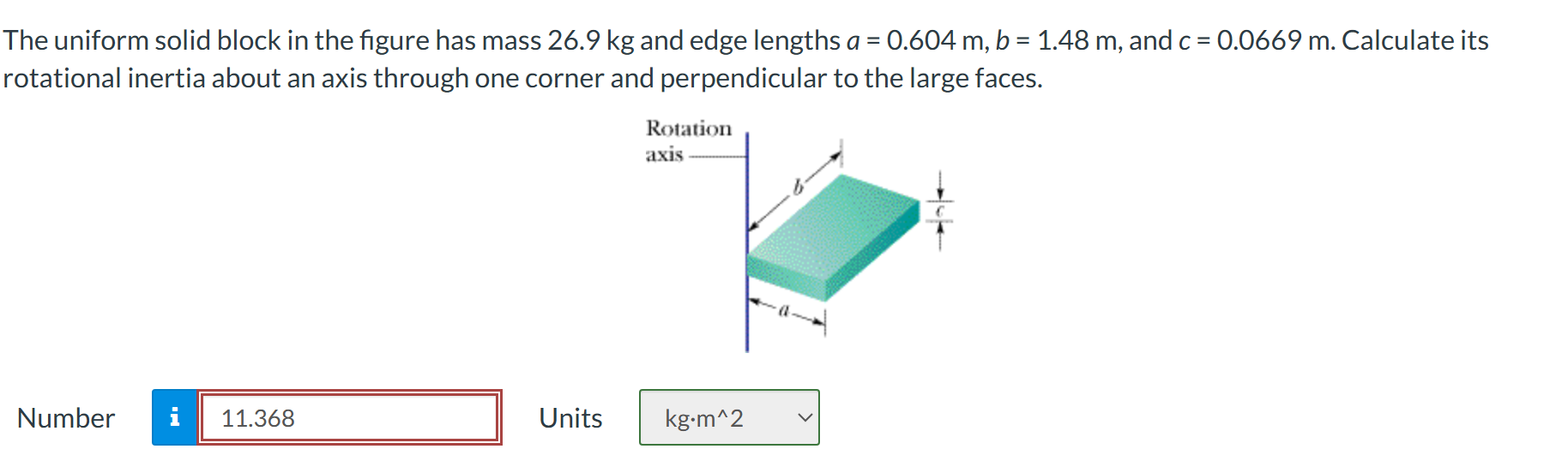 Solved The uniform solid block in the figure has mass 26.9kg | Chegg.com