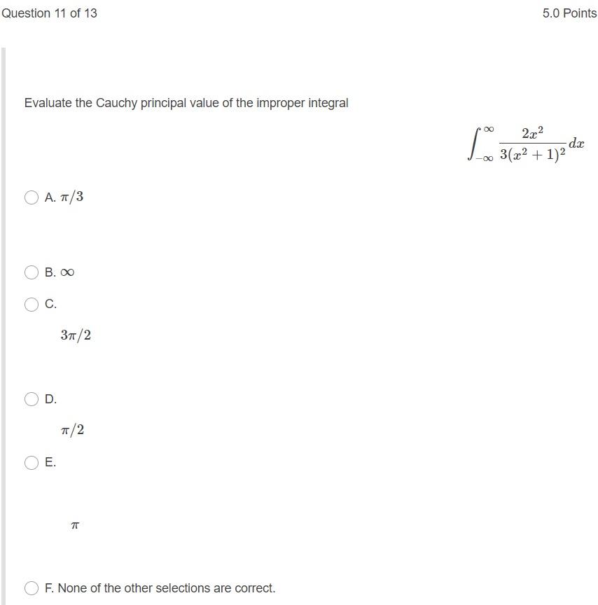 Solved Evaluate the Cauchy principal value of the | Chegg.com