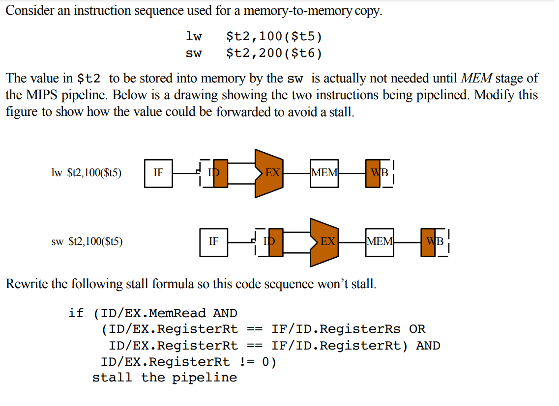 Solved Consider an instruction sequence used for a | Chegg.com