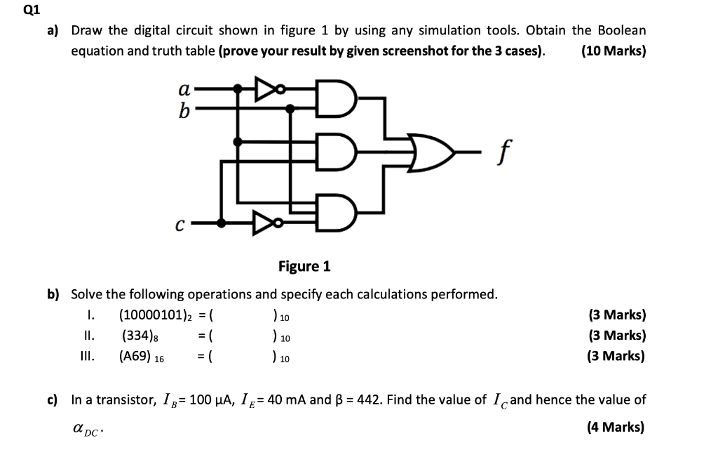 Solved Q1 a) Draw the digital circuit shown in figure 1 by | Chegg.com