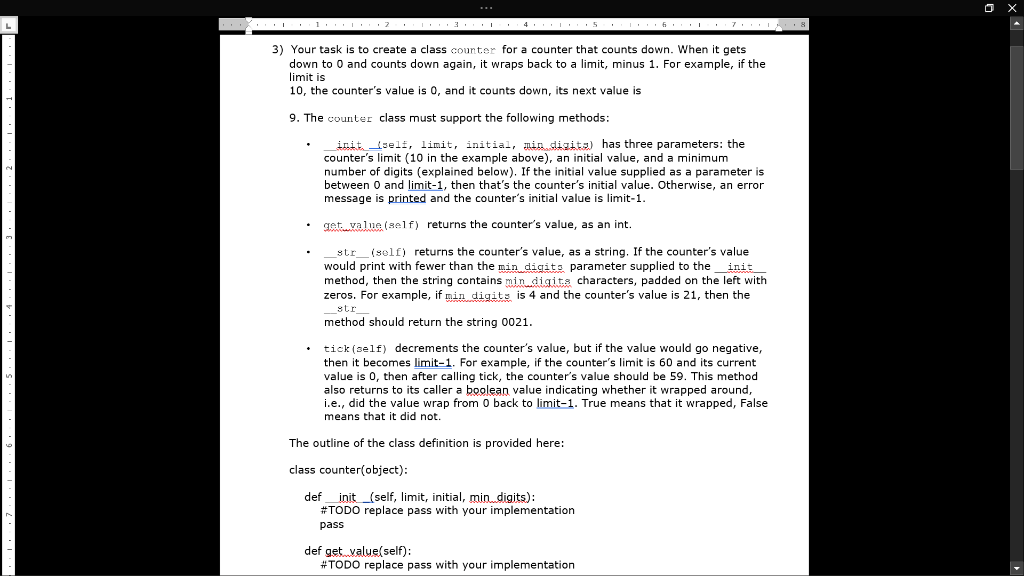 Solved ох 1.III 3) Your task is to create a class counter | Chegg.com