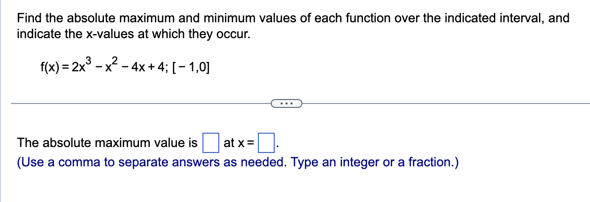 Solved Find The Absolute Maximum And Minimum Values Of Each