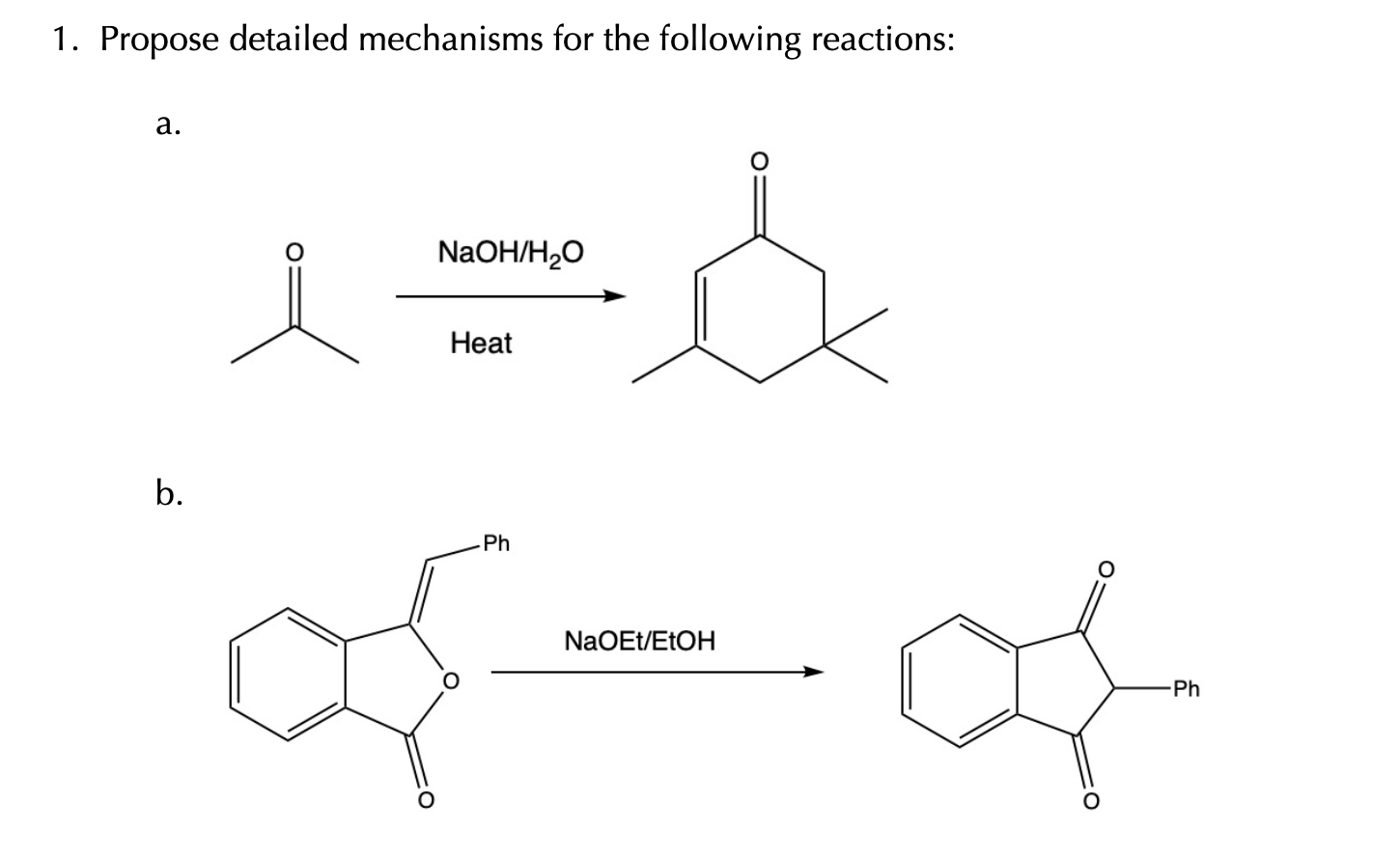 Solved 1. Propose detailed mechanisms for the following | Chegg.com Solved 1. Propose detailed mechanisms for the following | Chegg.com