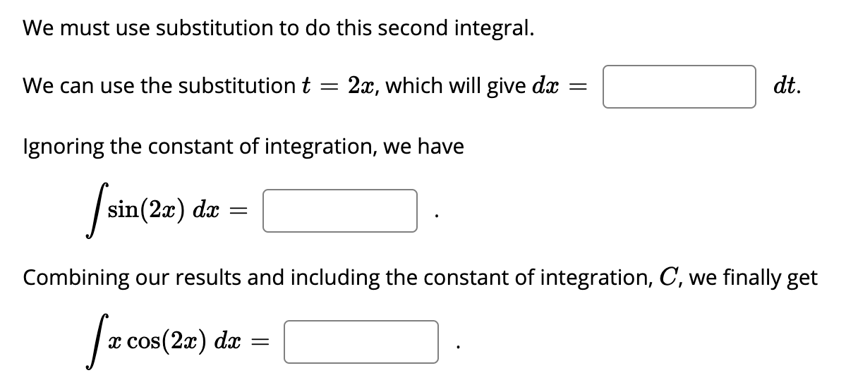 Solved Evaluate the integral. ſa cos cos(2x) dx To use the | Chegg.com