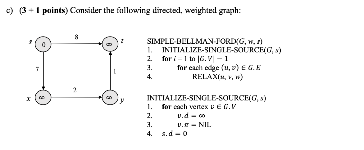Solved C 3 1 Points Consider The Following Directed