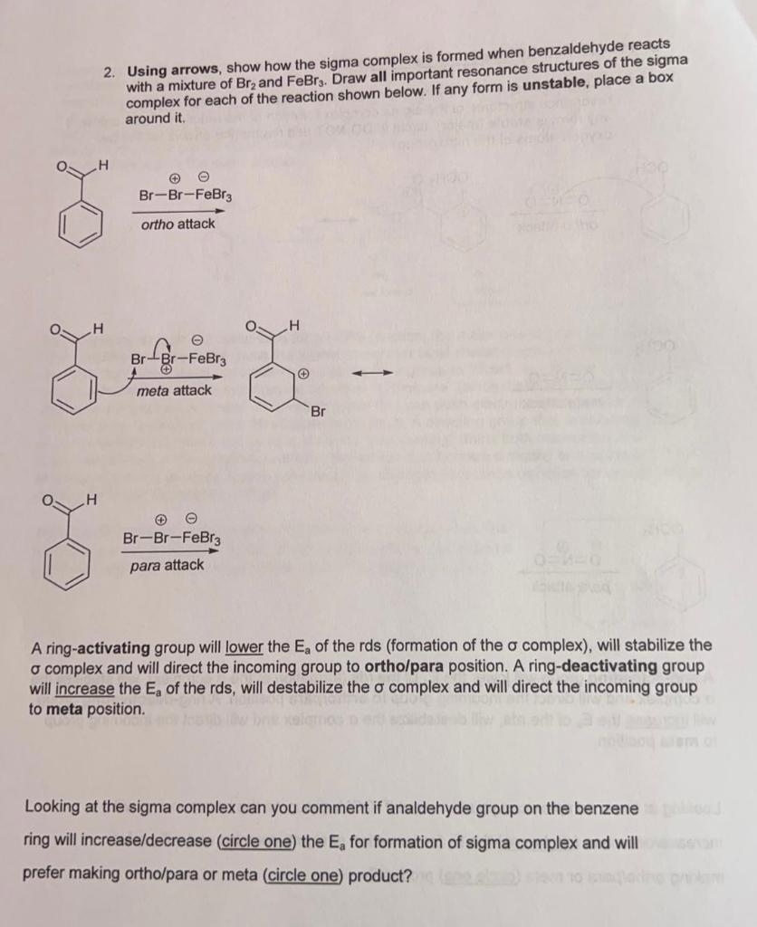 Solved 2. Using arrows, show how the sigma complex is formed | Chegg.com