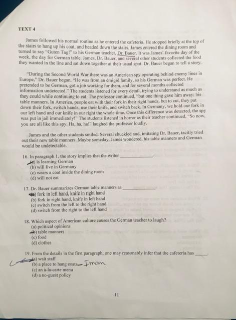 Solved Reading comprehension (25 questions) Directions: In | Chegg.com