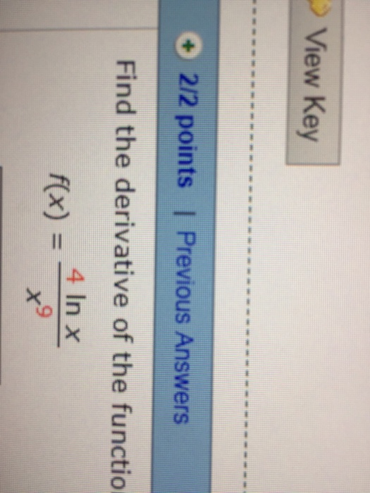 Solved Find the derivative of the function f(x) = 4 ln | Chegg.com