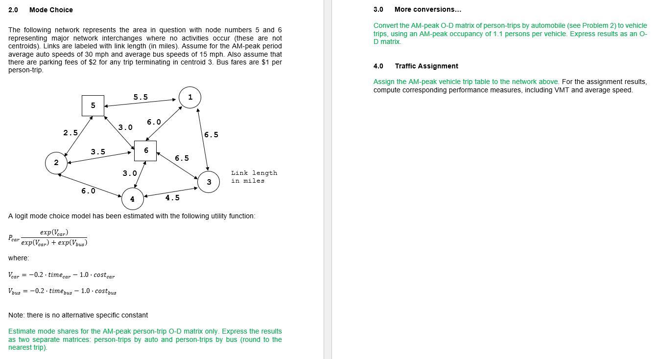 Solved 2.0 Mode Choice 3.0 More conversions... Convert the | Chegg.com