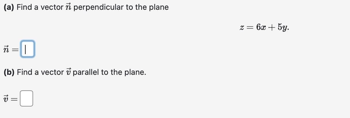 Solved (a) Find a vector n perpendicular to the plane | Chegg.com
