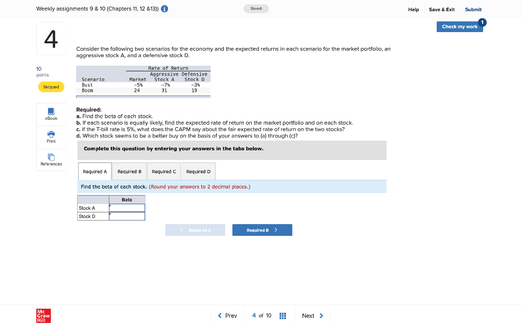 Solved Weekly assignments 9 & 10 (Chapters 11, 12 &13)) { | Chegg.com