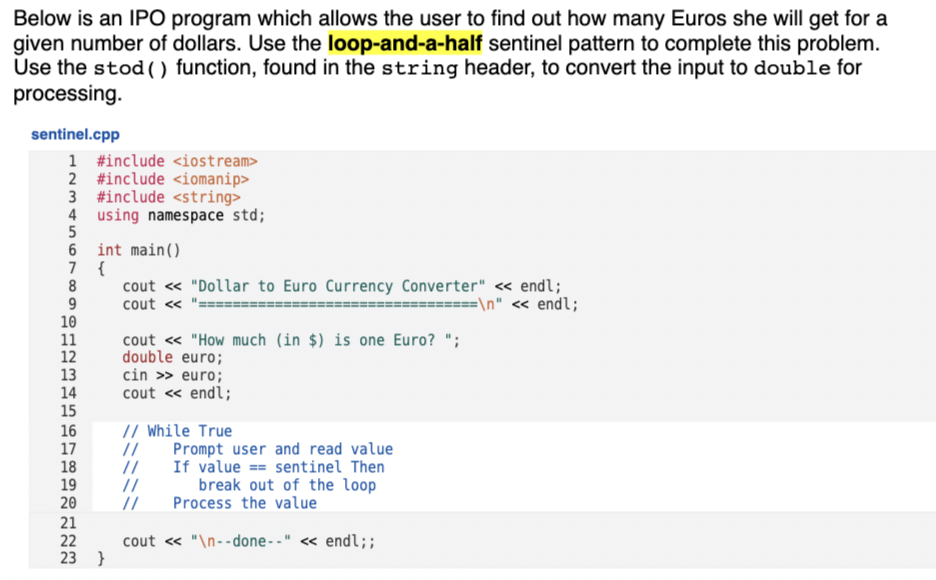 Solved Below is an IPO program which allows the user to find | Chegg.com