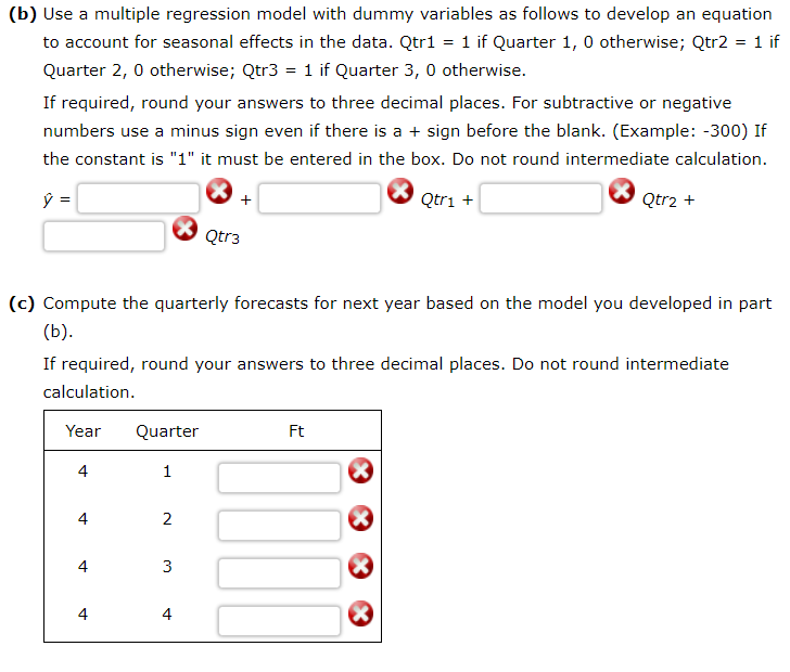 Solved Use a multiple regression model with dummy variables | Chegg.com