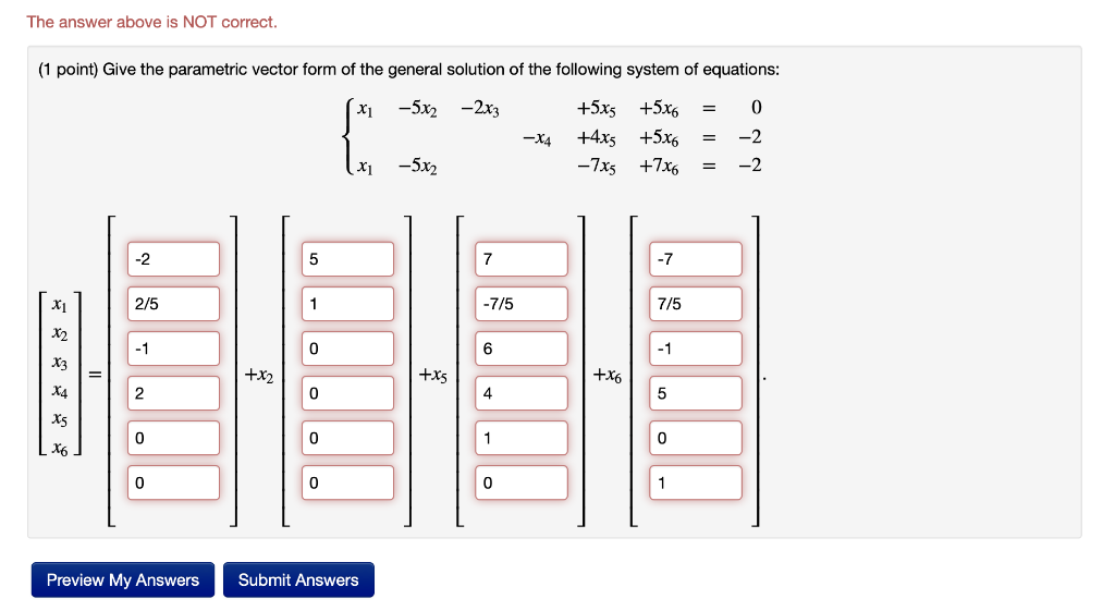 Solved Please show work. I know to put it in RREF form but I | Chegg.com